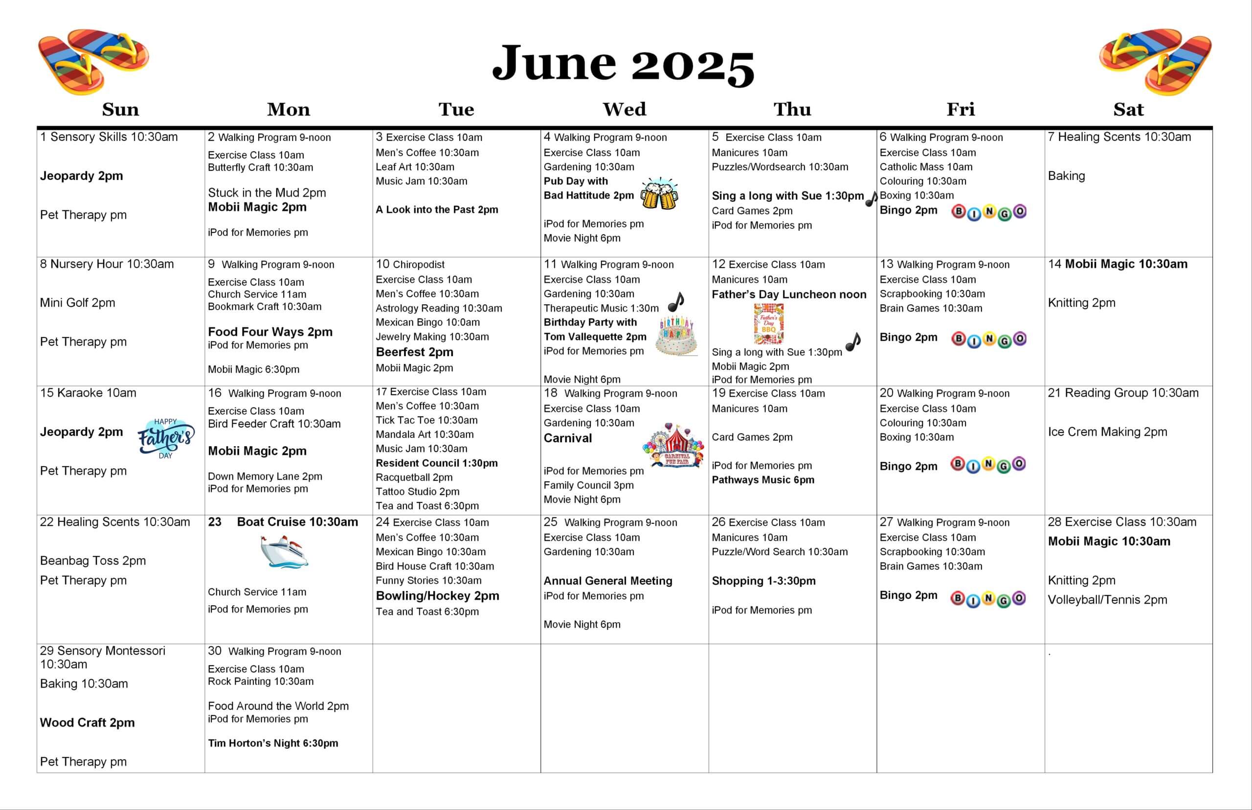 Resident Calendar - Sherwood Park Manor